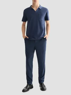 Scotch & Soda Gart-dyed Piqué Pocket Polo Shirt
