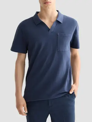 Scotch & Soda Gart-dyed Piqué Pocket Polo Shirt