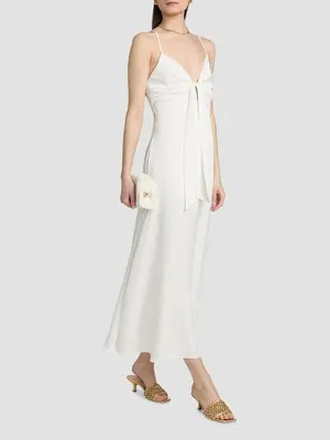 Ramy Brook Mckenzie Plunging V-neck A-line Midi-dress - Ivory