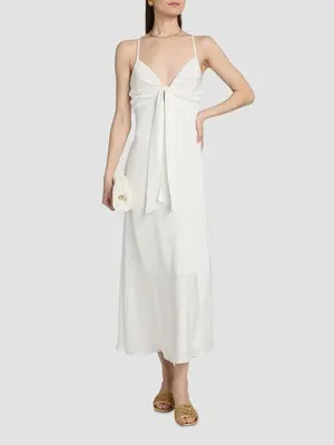 Ramy Brook Mckenzie Plunging V-neck A-line Midi-dress - Ivory