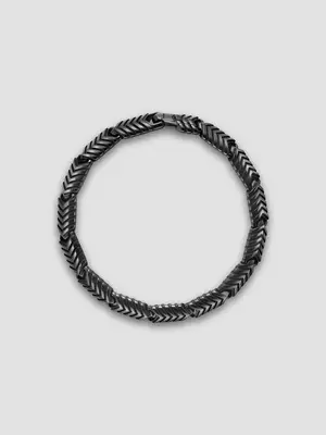 David Yurman Chevron Link Bracelet In Titanium, 7.6mm