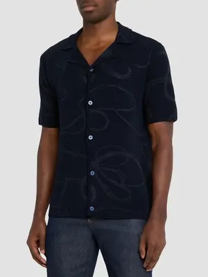 Scotch & Soda Jacquard Knit Camp Shirt