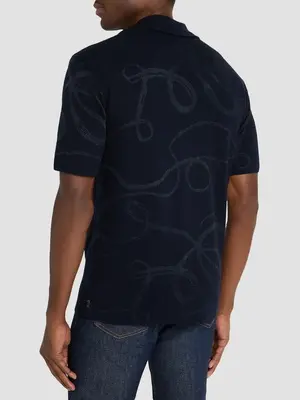 Scotch & Soda Jacquard Knit Camp Shirt