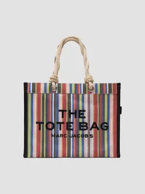 Marc Jacobs The Stripe Mesh Large Tote Bag - Red Multi