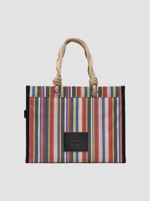 Marc Jacobs The Stripe Mesh Large Tote Bag - Red Multi