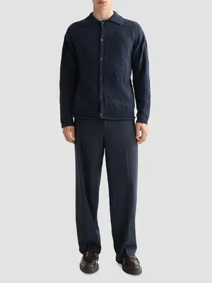 Scotch & Soda Openwork Knit Button-front Cardigan