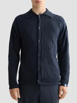 Scotch & Soda Openwork Knit Button-front Cardigan