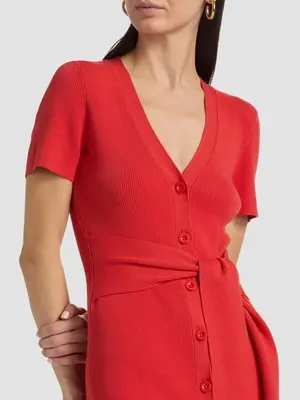 TOCCIN Agnes Rib-knit Midi-dress