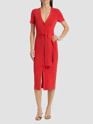 TOCCIN Agnes Rib-knit Midi-dress