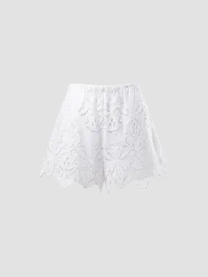 TOCCIN Pavlina Broderie Anglaise Shorts - Optic
