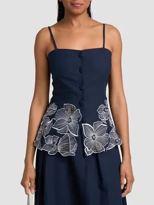 TOCCIN Eve Floral Cotton Tank
