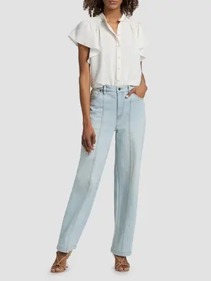 Ramy Brook Aurora Flutter-sleeve Top