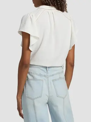 Ramy Brook Aurora Flutter-sleeve Top