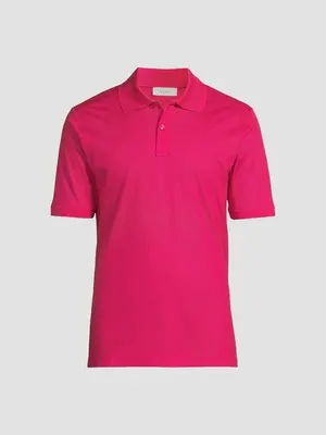 Eton Cotton Piqué Polo Shirt Red