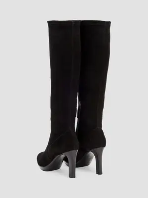 Aquatalia Rhumba 90mm Suede Knee-high Boots - Black