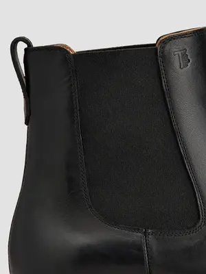 TOD'S Chelsea Leather Ankle Boots - Nero