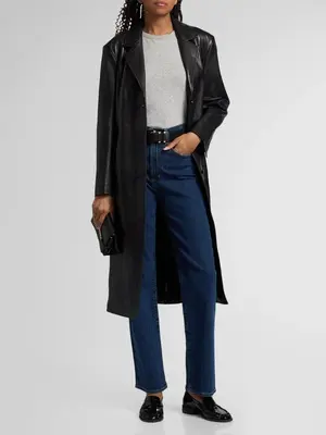 ARMA Aisa Leather Longline Jacket