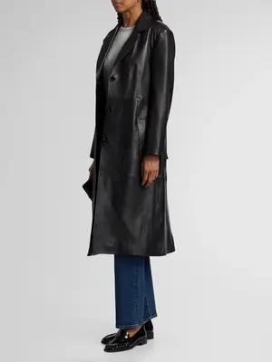 ARMA Aisa Leather Longline Jacket