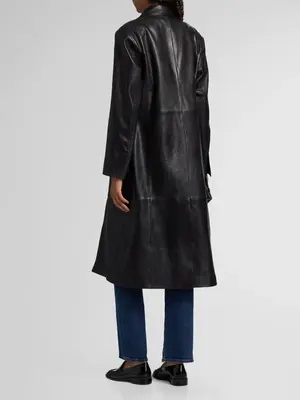 ARMA Aisa Leather Longline Jacket