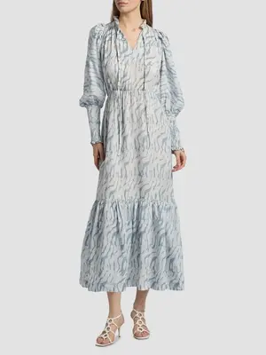 ELISAMAMA Tomori Printed Midi-dress