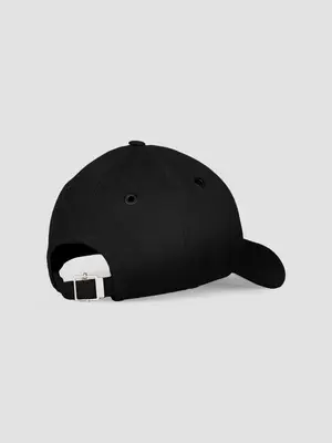 AMI Paris Logo-embroidered Cotton Gabardine Baseball Cap - Black