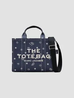 Marc Jacobs The Medium Bandana Canvas Tote Bag - Navy Multi