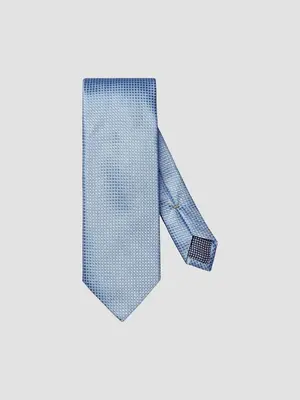 Eton Geometric Silk Satin Tie - Blue