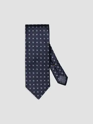 Eton Floral Silk Tie - Navy