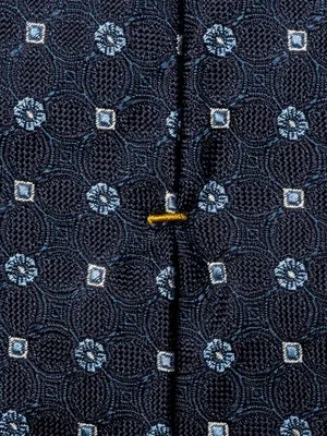 Eton Floral Silk Tie - Navy