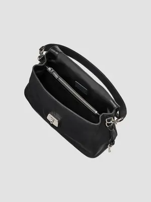 Marc Jacobs The Cristina Messenger Leather Shoulder Bag - Black