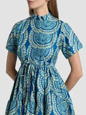 ELISAMAMA Olori Printed Midi-shirtdress