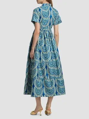 ELISAMAMA Olori Printed Midi-shirtdress