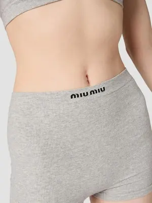 Miu Miu Seamless Mélange Knit Boxer Shorts