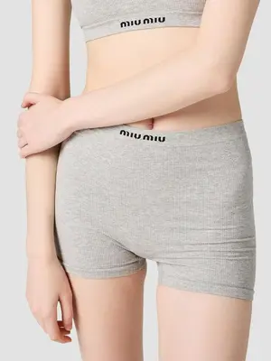 Miu Miu Seamless Mélange Knit Boxer Shorts