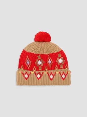 AMI Paris Intarsia-knit Wool Beanie