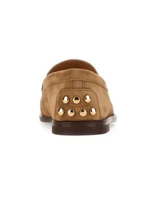 TOD'S Apron Toe Suede Loafers