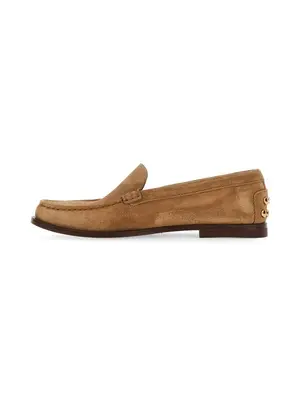 TOD'S Apron Toe Suede Loafers