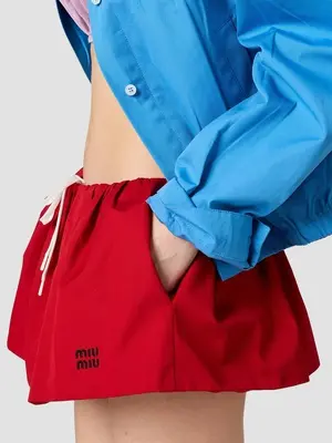 Miu Miu Poplin Mini-skirt