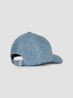 AMI Paris Logo Washed Denim Baseball Cap