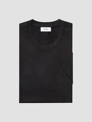 Eton Cotton-silk Crewneck T-shirt Grey