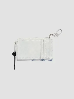 Marc Jacobs The Daisy Distressed Denim Top-zip Wallet