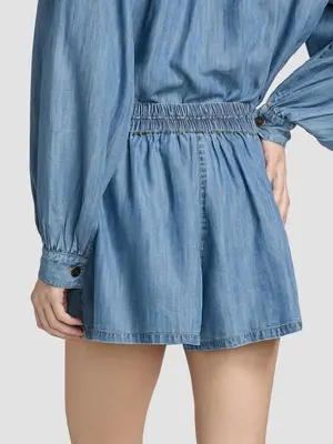 Ramy Brook Annalise Denim Shorts - Light Chambray