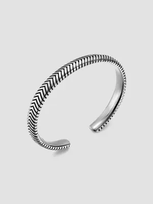 David Yurman Chevron Cuff Bracelet In Sterling 8mm
