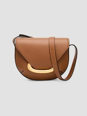 WANDLER Veneto Small Leather Crossbody Bag - Saddle
