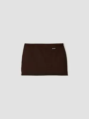 Miu Miu Technical Yarn Miniskirt - Brown