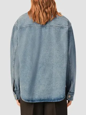 AMI Paris De Coeur Denim Overshirt