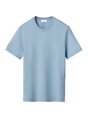 Eton Silk-cotton Knit T-shirt - Blue