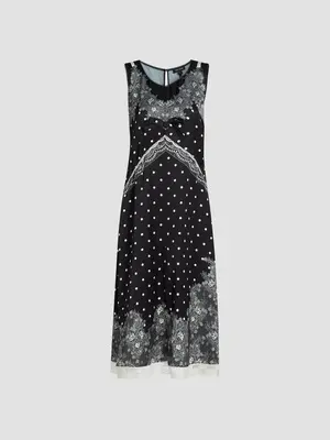 Marc Jacobs Trompe L'oeil Slip Midi-dress - Black Multi