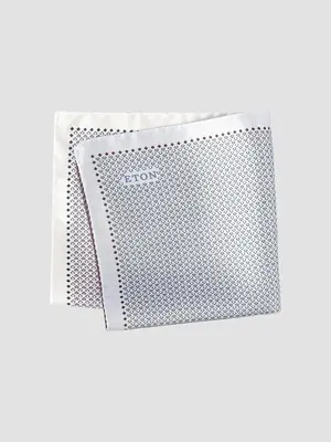 Eton Four-sided Micro-print Silk Pocket Square - Multi