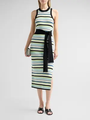 TOCCIN Piper Tie-front Sleeveless Midi Dress